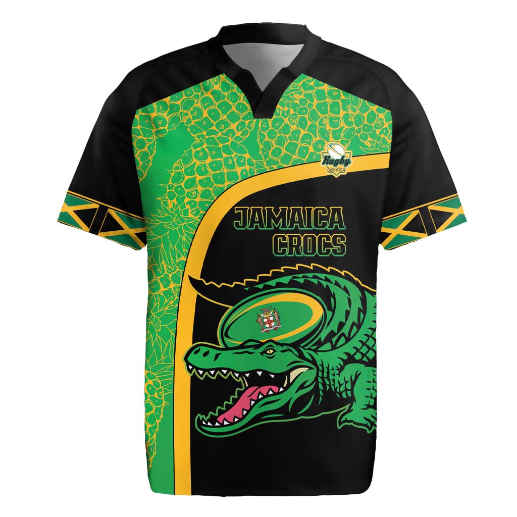 Jamaica Rugby Custom Rugby Jersey Go Champions - Pineapple Pattern by ...