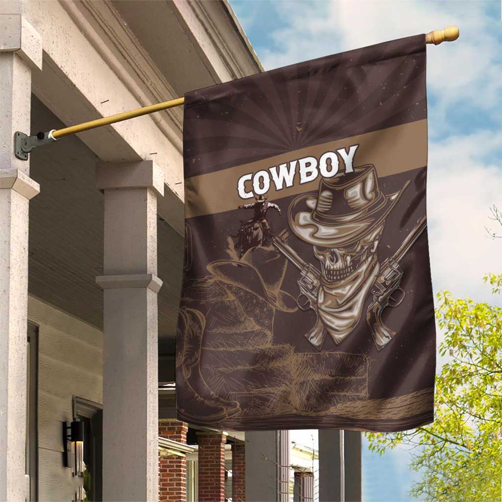 Skull Cowboy Garden Flag Wild West Reborn by AfricanPride