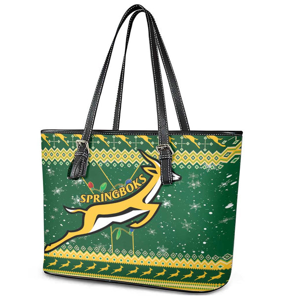 South Africa Christmas Rugby Leather Tote Bag Springboks Geseende ...