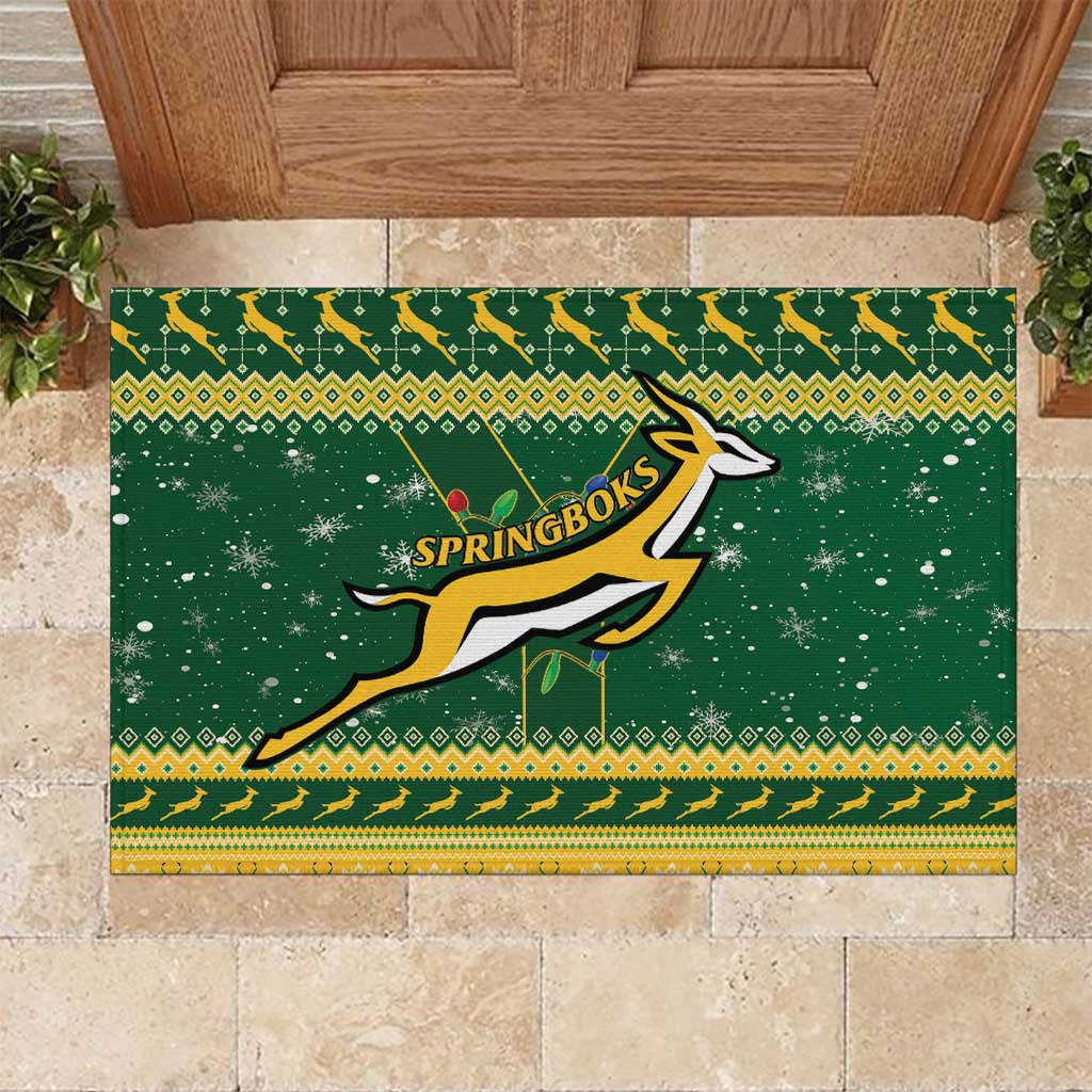 South Africa Christmas Rugby Rubber Doormat Springboks Geseende ...