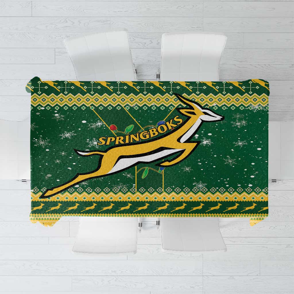 South Africa Christmas Rugby Tablecloth Springboks Geseende Kersfees by ...