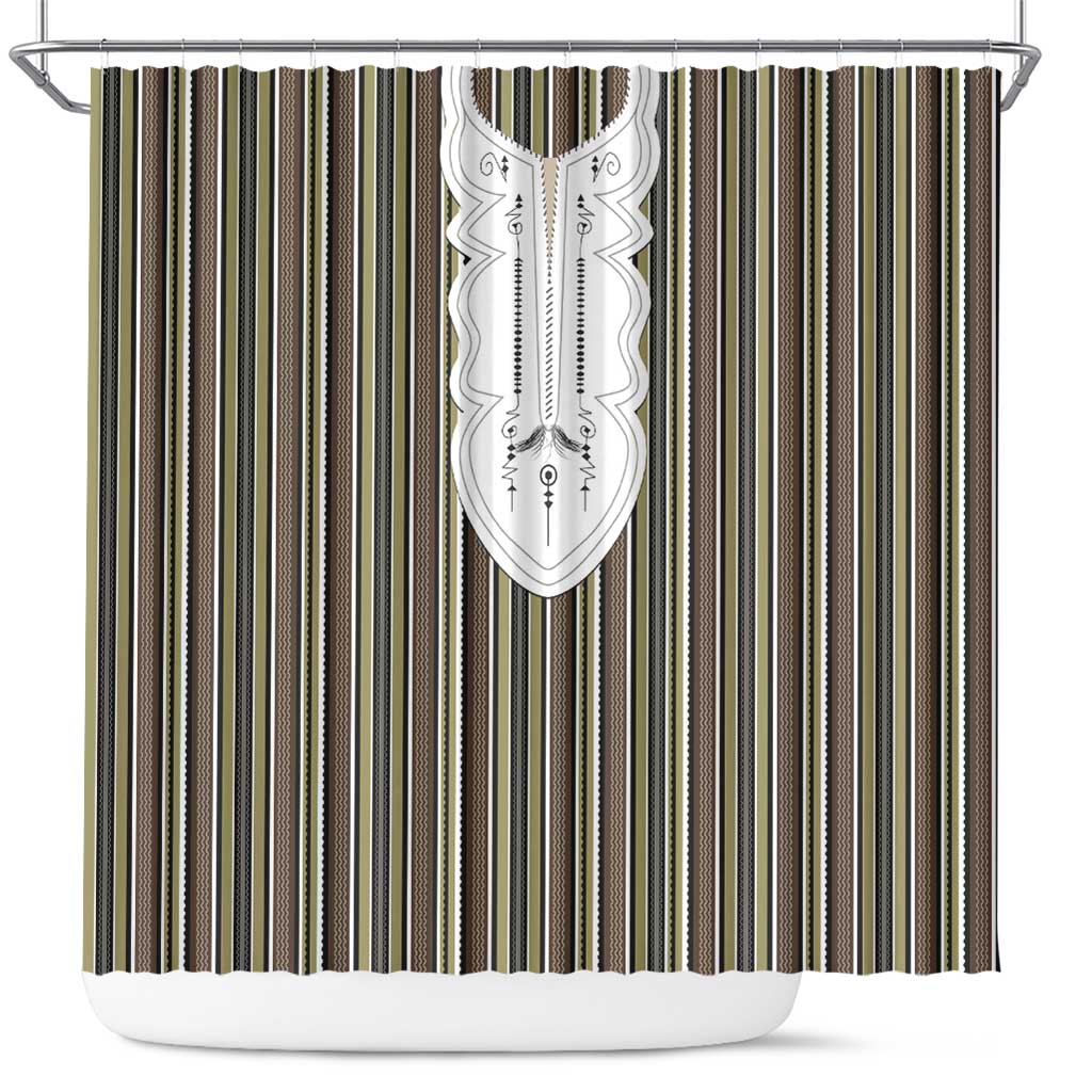 Liberia Kpelle Ethnic Heritage Pattern - Brown Shower Curtain by ...
