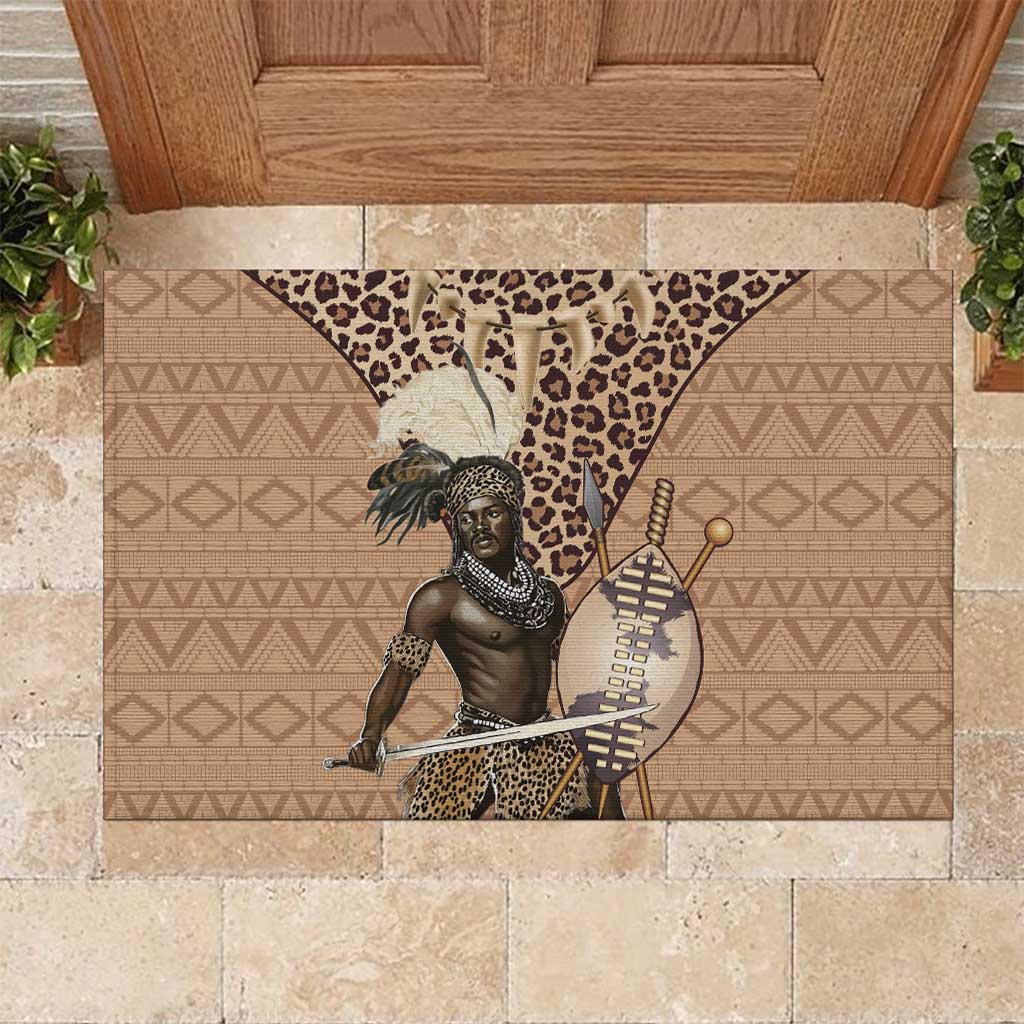 South Africa Zulu People Rubber Doormat Zulu Warrior - African Pattern ...