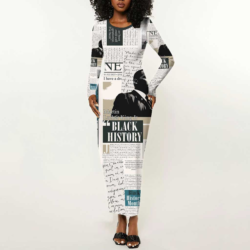 Civil Rights Leaders Long Sleeve Bodycon Dress African-American History ...