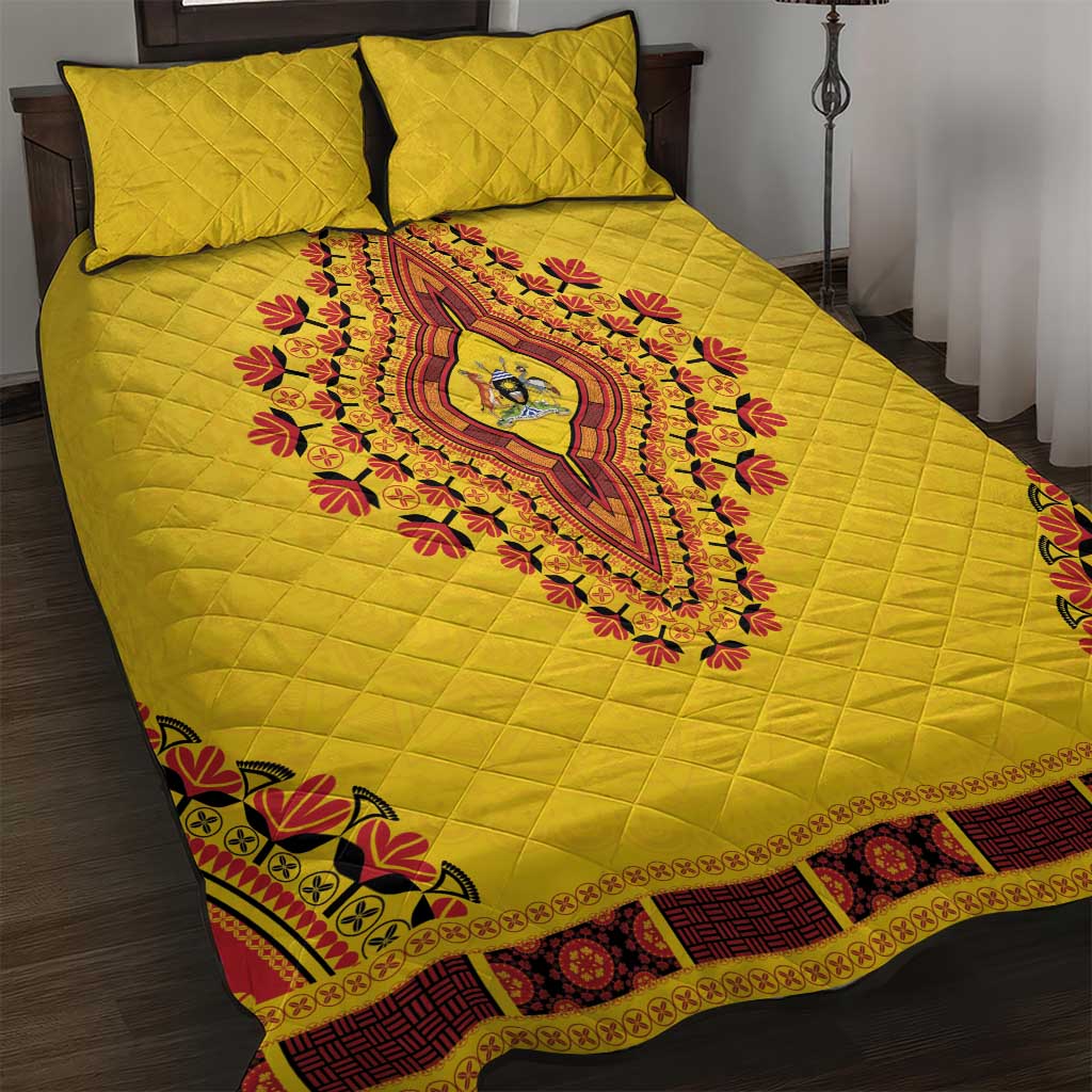 Afro Uganda Quilt Bed Set African Dashiki Style by African Pride