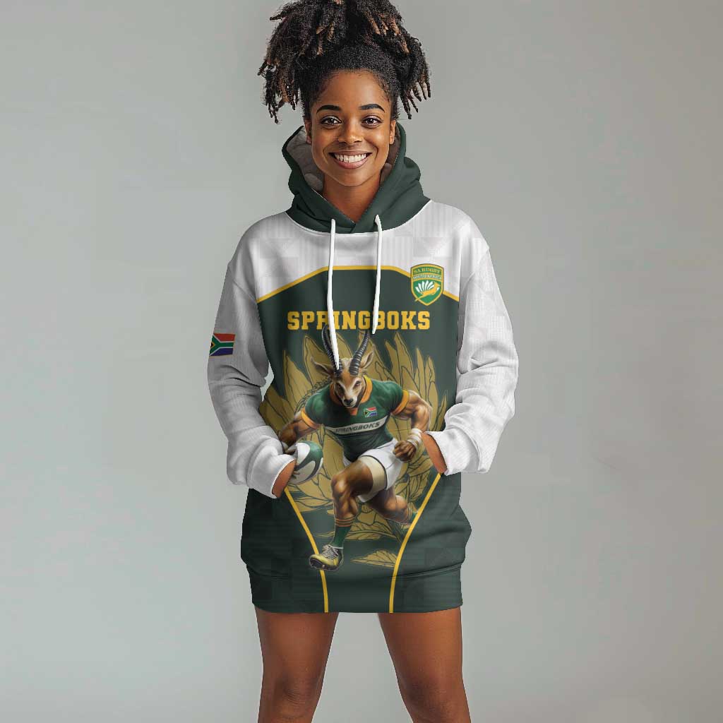 South Africa Rugby Personalised Hoodie Dress Springboks Mascot With ...