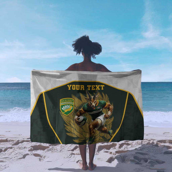 South Africa Rugby Personalised Sarong Springboks Mascot With King ...