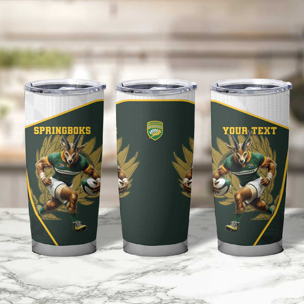 South Africa Rugby Personalised Tumbler Cup Springboks Mascot With King ...