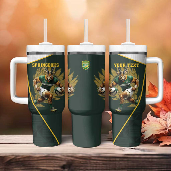 South Africa Rugby Personalised Tumbler With Handle Springboks Mascot ...