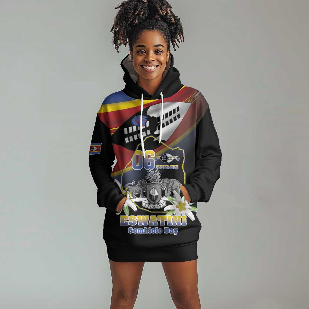 Personalized Eswatini Somhlolo Day Hoodie Dress Coat Of Arms With Map ...