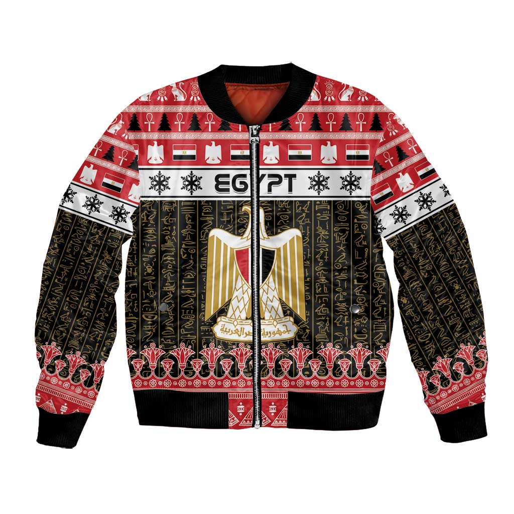 Afro Egypt Christmas Bomber Jacket Coat Of Arms Mix Egyptian Pattern by ...