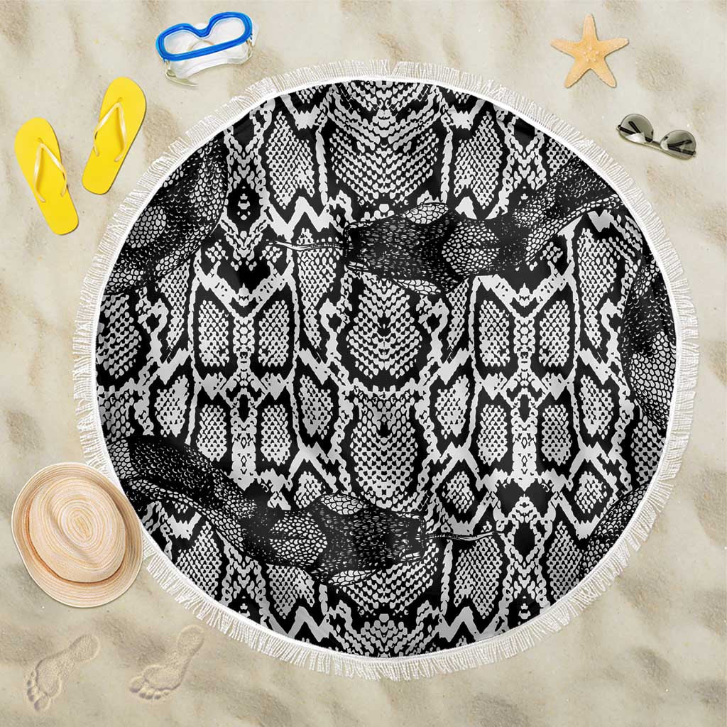 Snake African Skin Animals Pattern Beach Blanket by AfricanPride
