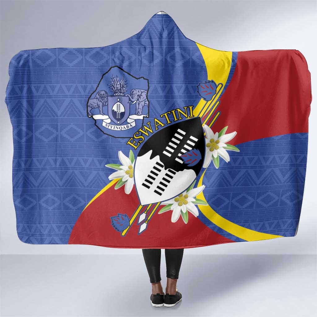 Umbuso weSwatini Hooded Blanket Nguni Shield Edelweiss Flower by ...