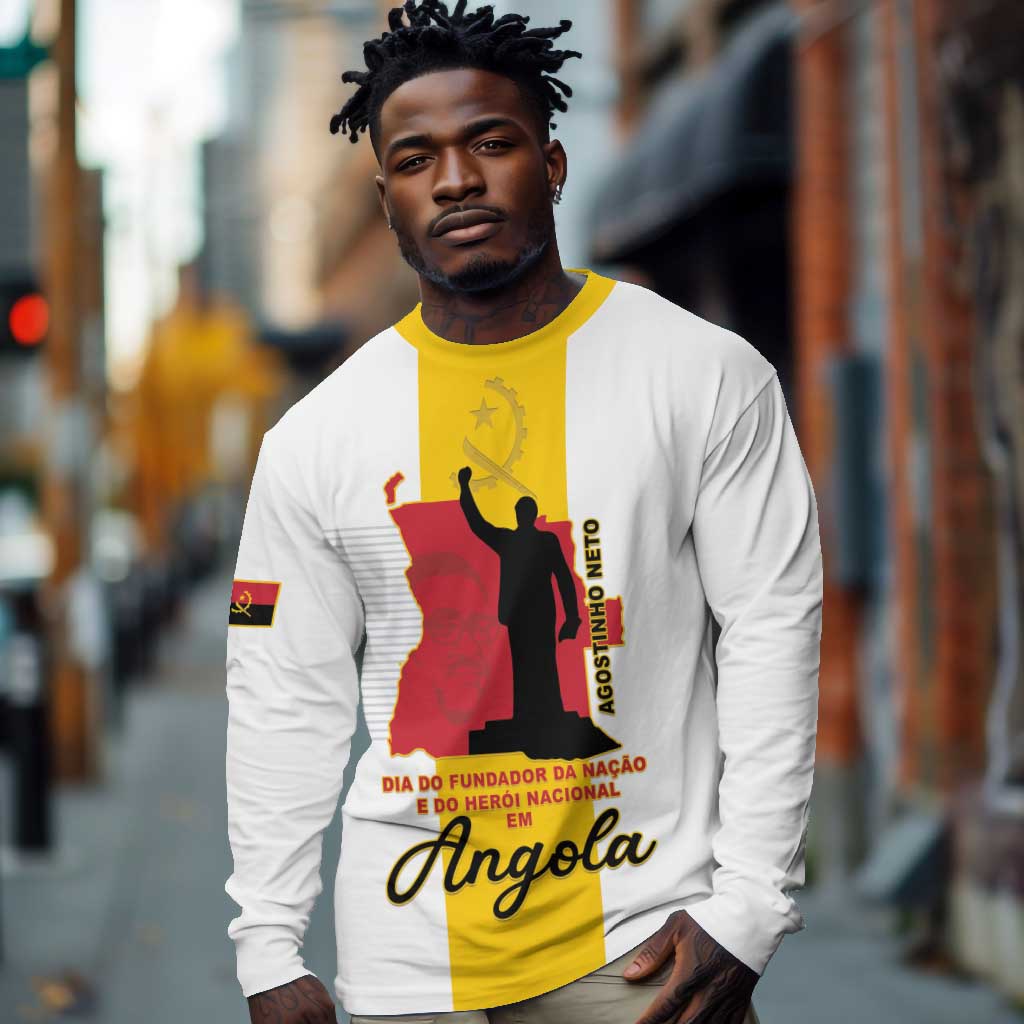 Personalized Dia dos Herois Nacionais de Angola Long Sleeve Shirt 17 de ...