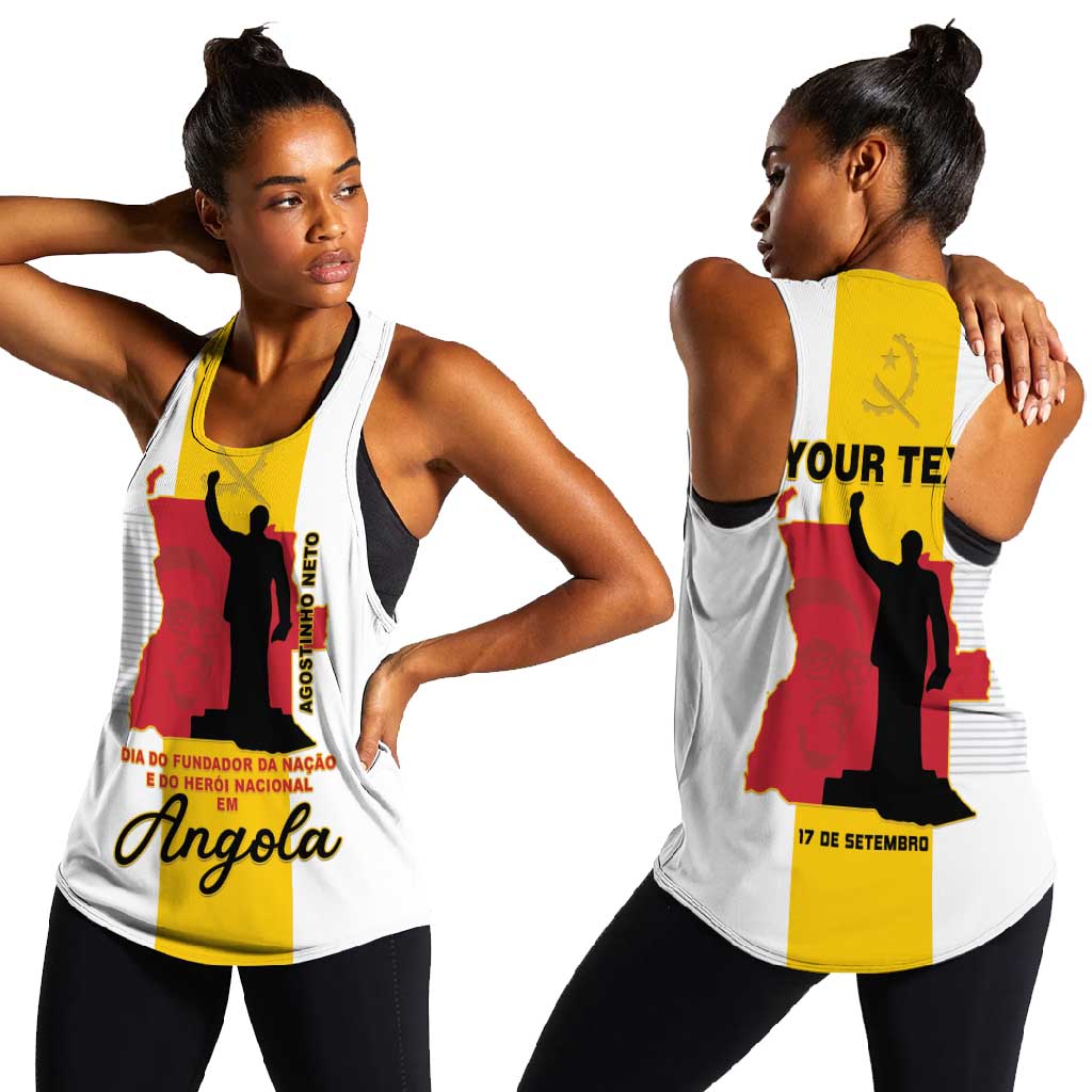 Personalized Dia dos Herois Nacionais de Angola Women Racerback Tank 17 ...