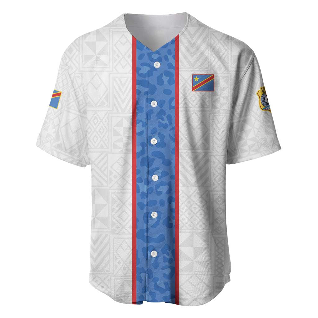 Afro DR Congo Football Custom Baseball Jersey Leopards Never Give Up by ...