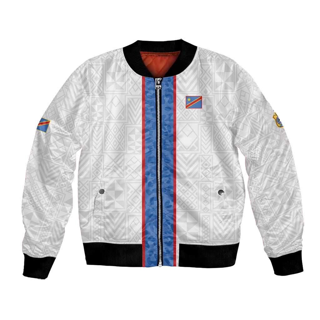 Afro DR Congo Football Custom Bomber Jacket Leopards Never Give Up by ...