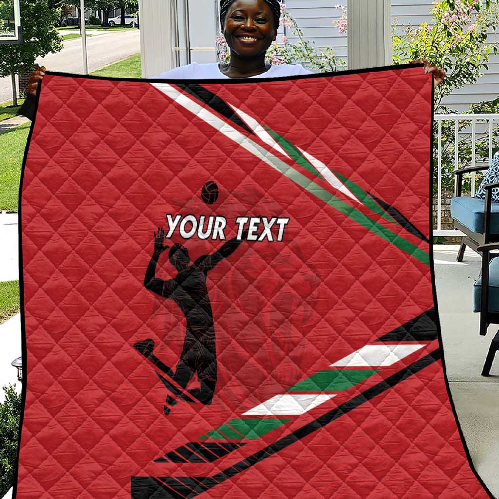 Custom Kenya Volleyball Quilt Go Champions by AfricanPride