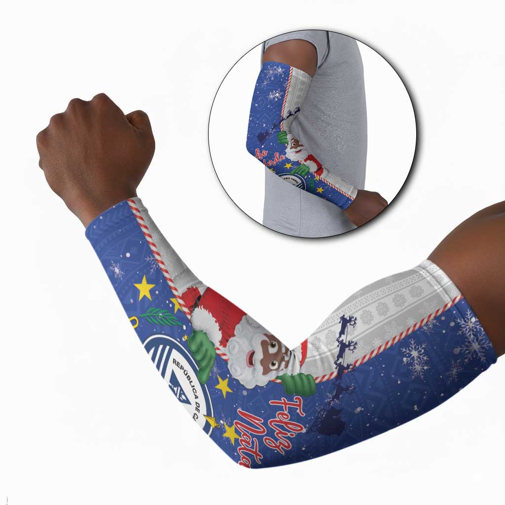 Cape Verde Christmas Arm Sleeves Black Santa Felix Natal by African Pride