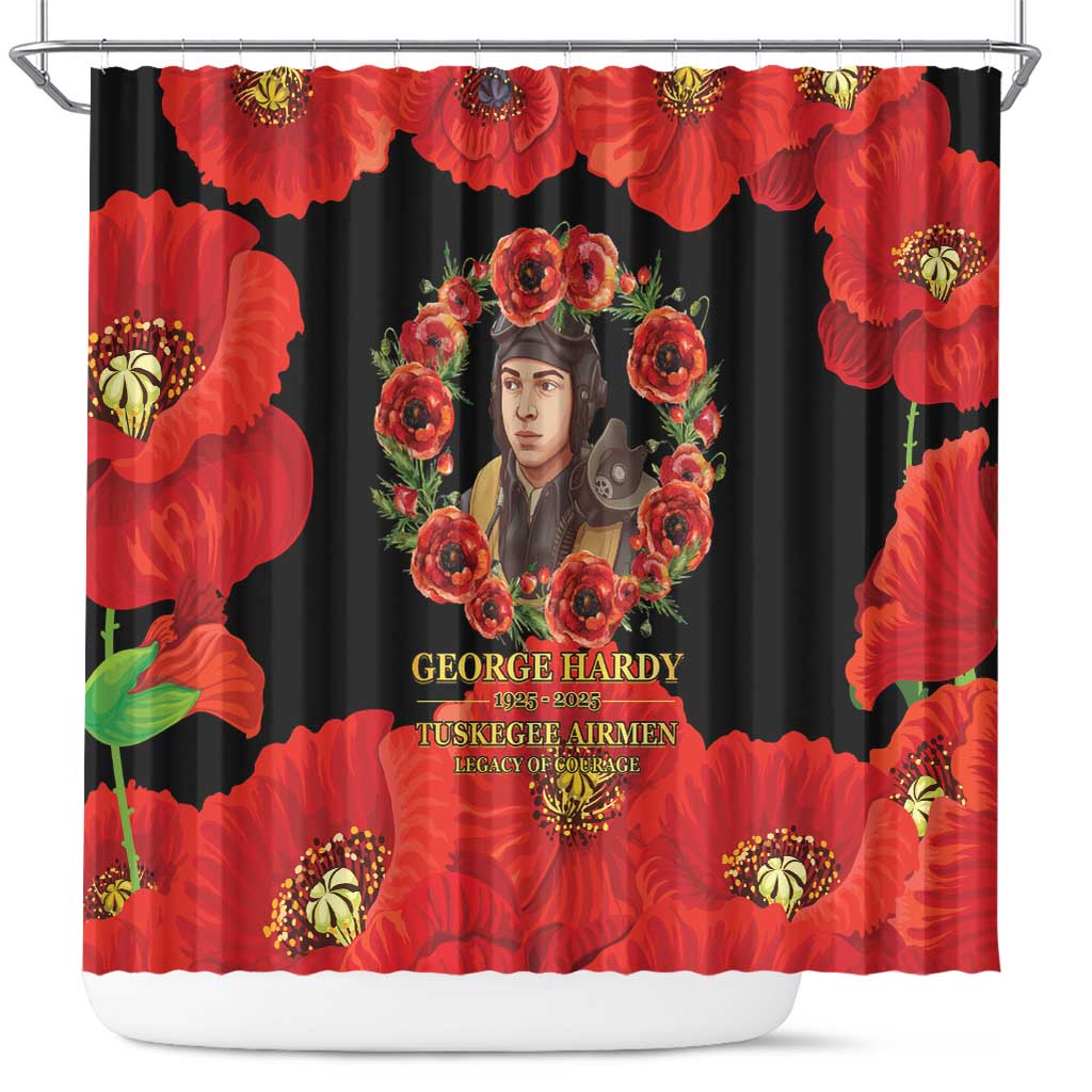 George Hardy Tuskegee Red Tail Pilots Shower Curtain Legacy of Courage ...