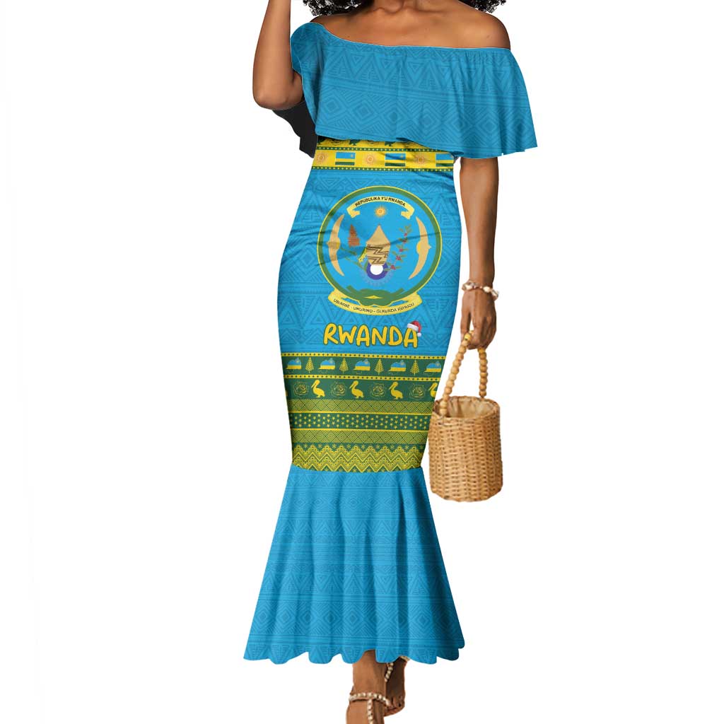 Afro Rwanda Christmas Mermaid Dress Noheli Nziza Coat Of Arms - African ...