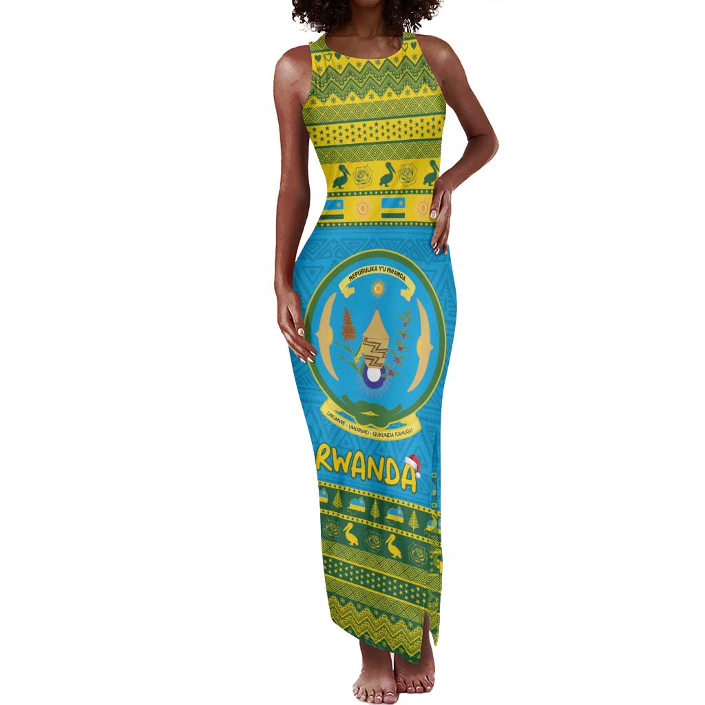 Afro Rwanda Christmas Tank Maxi Dress Noheli Nziza Coat Of Arms ...