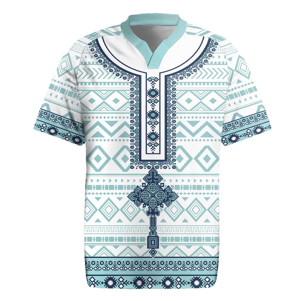 Eritrea Rugby Jersey African Pattern - Habesha Style by AfricanPride