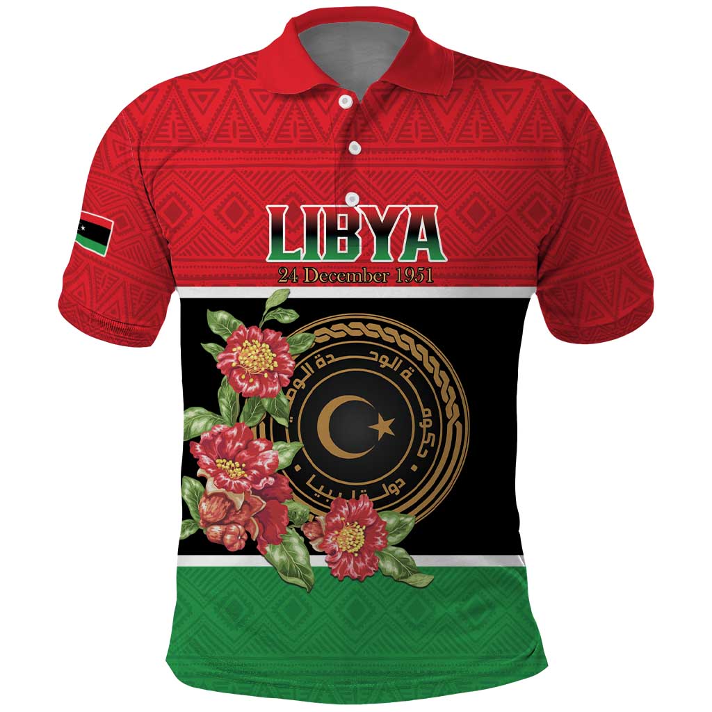 Personalized Happy Libya Polo Shirt Independence Day by African Pride