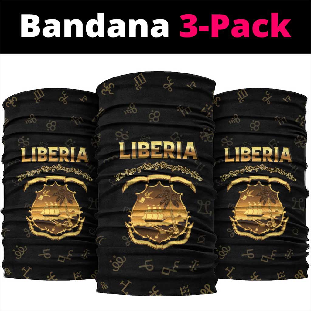 Liberia National Emblem Golden Neck Gaiter Vai Syllabary Heritage by ...