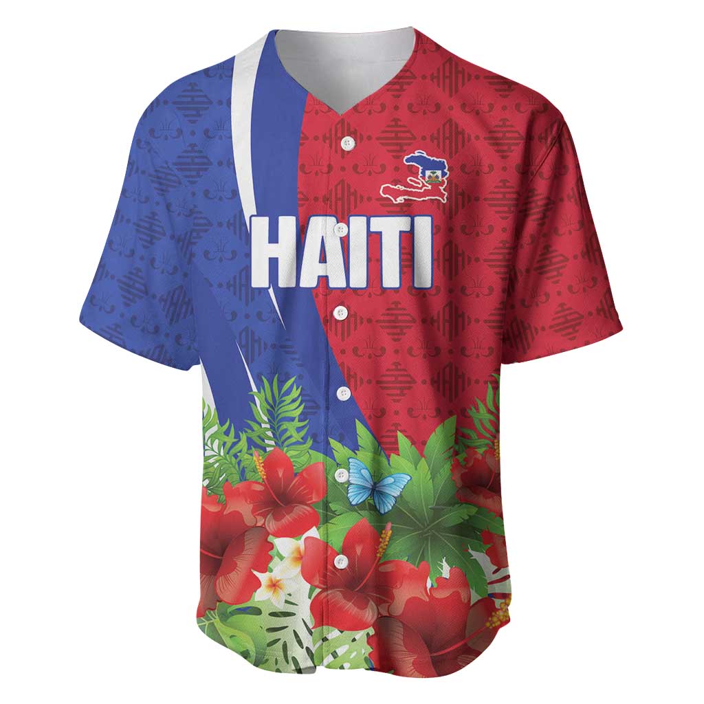 Personalized Afro-Haitians Tropical Baseball Jersey Fleur-De-Lis Veves ...