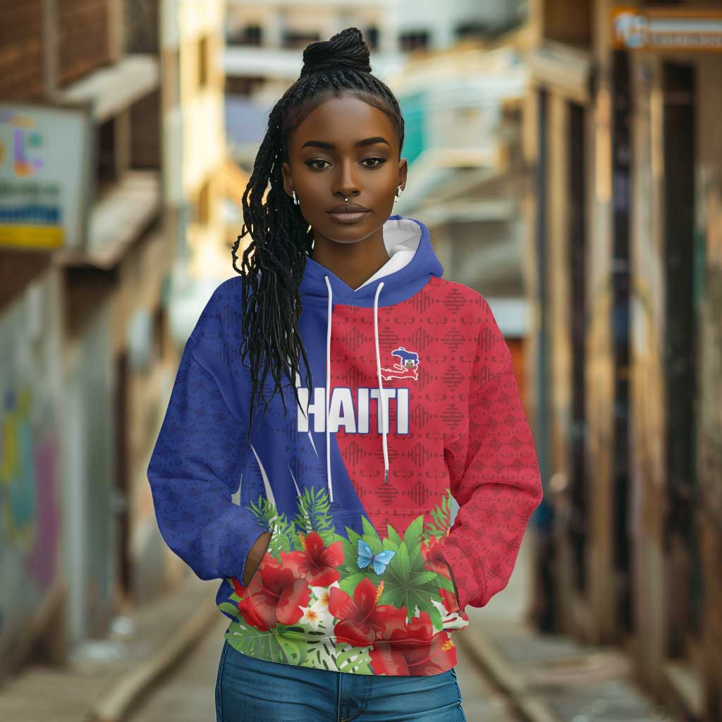 Personalized Afro-Haitians Tropical Hoodie Fleur-De-Lis Veves Motif by ...