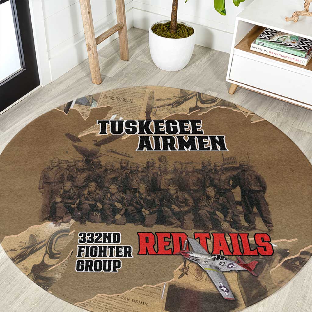 Tuskegee Airmen Red Tails Tribute Round Carpet Black History Air Force ...