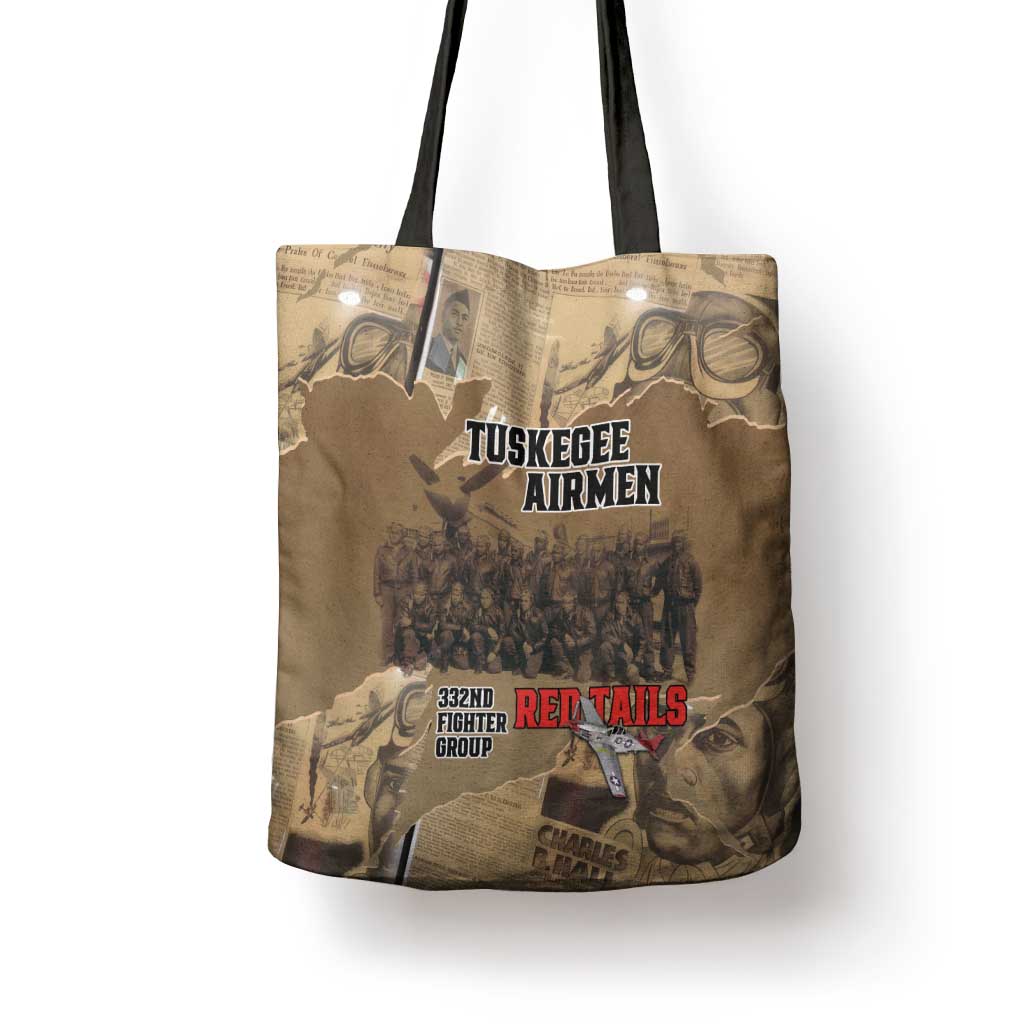 Tuskegee Airmen Red Tails Tribute Tote Bag Black History Air Force by ...