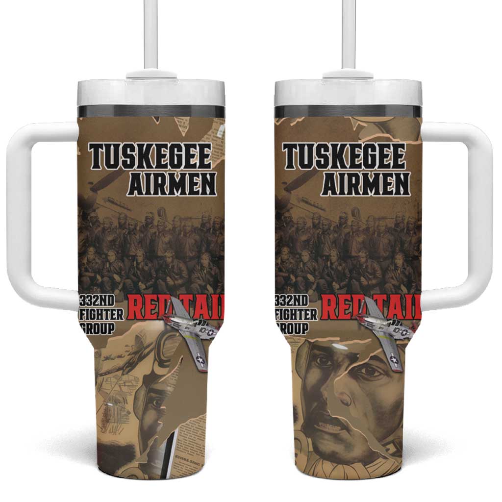 Tuskegee Airmen Red Tails Tribute Tumbler With Handle Black History Air ...