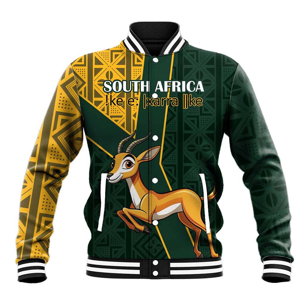 Custom South Africa Springbok Jumping Baseball Jacket With Kente ...