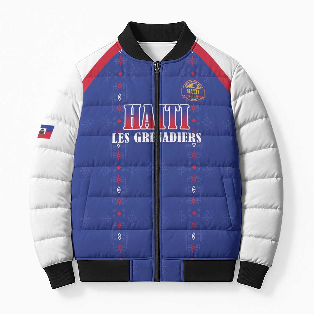 Custom Afro-Haitians Football Pride Bomber Puffer Jacket Les Grenadiers ...
