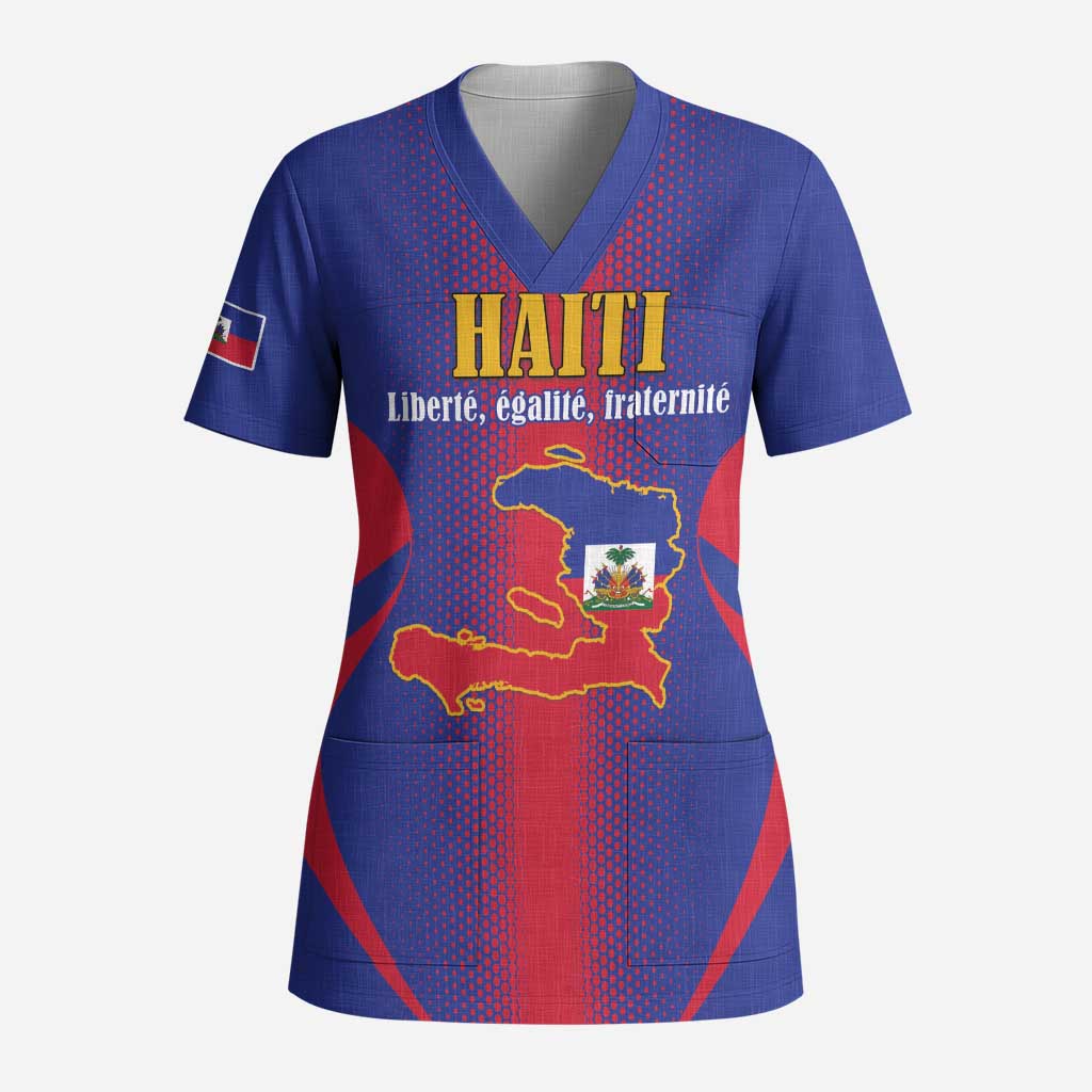 Afro-Haitians Pride Personalized Scrub Top Neg Marron Haitian Heritage ...