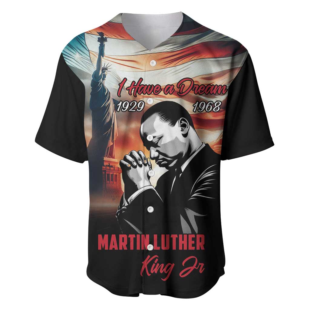Happy MLK Day Baseball Jersey Black Americans Leaders I Have a Dream by ...