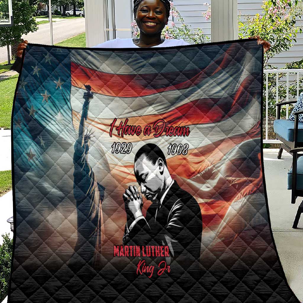 Happy MLK Day Quilt Black Americans Leaders I Have a Dream by AfricanPride
