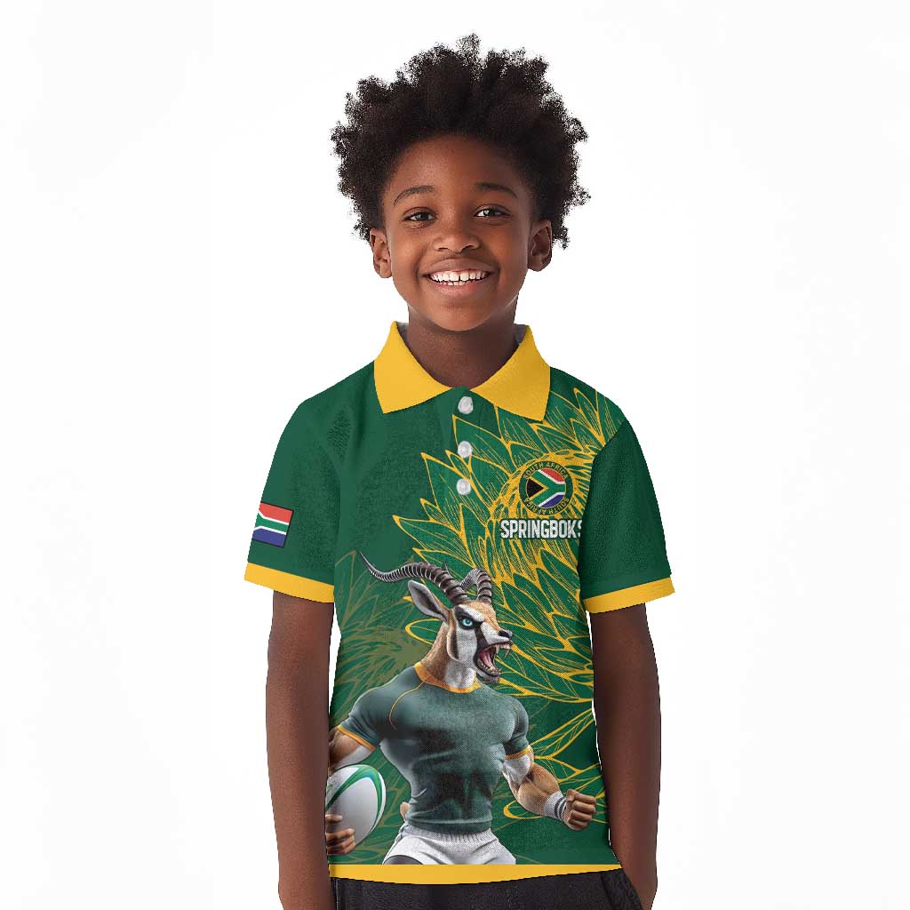 Rugby South Africa Champion Custom Kid Polo Shirt Springboks Mascot by ...
