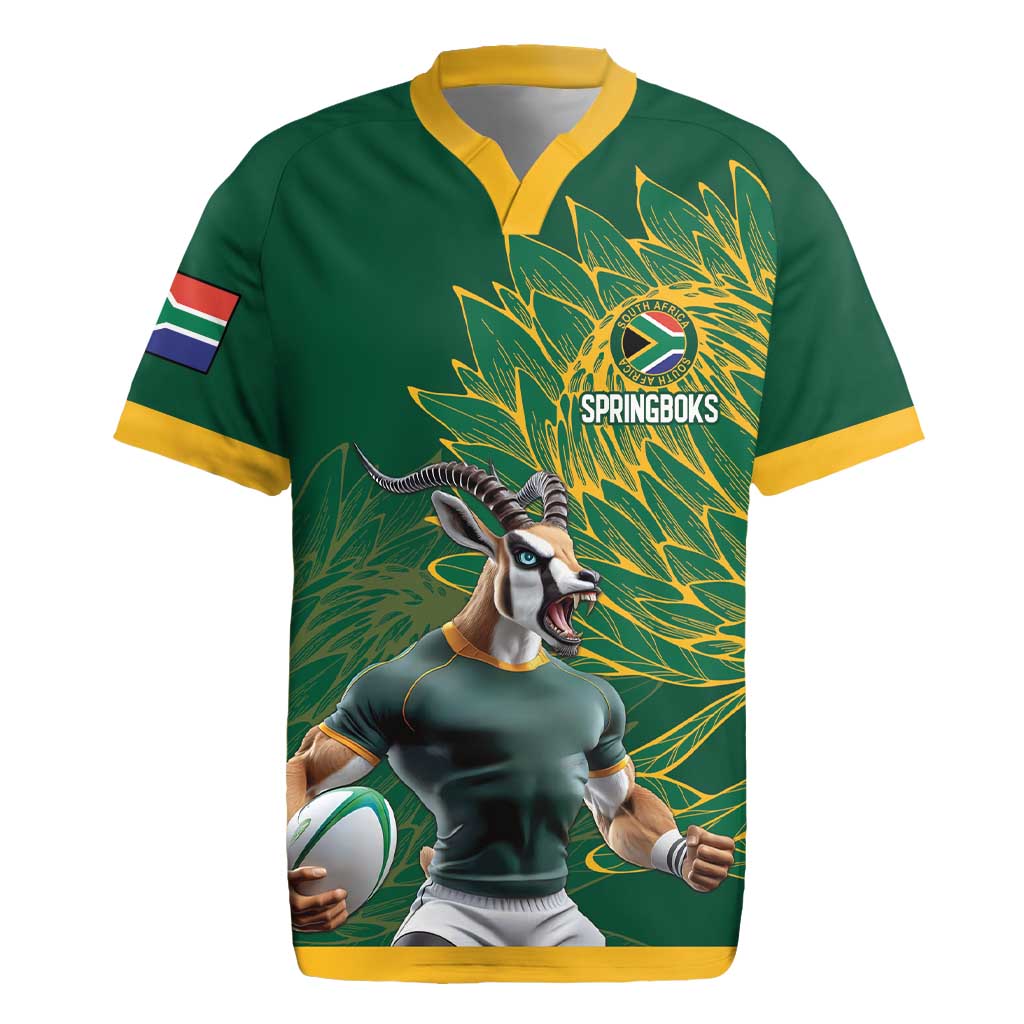 Rugby South Africa Champion Custom Rugby Jersey Springboks Mascot by ...