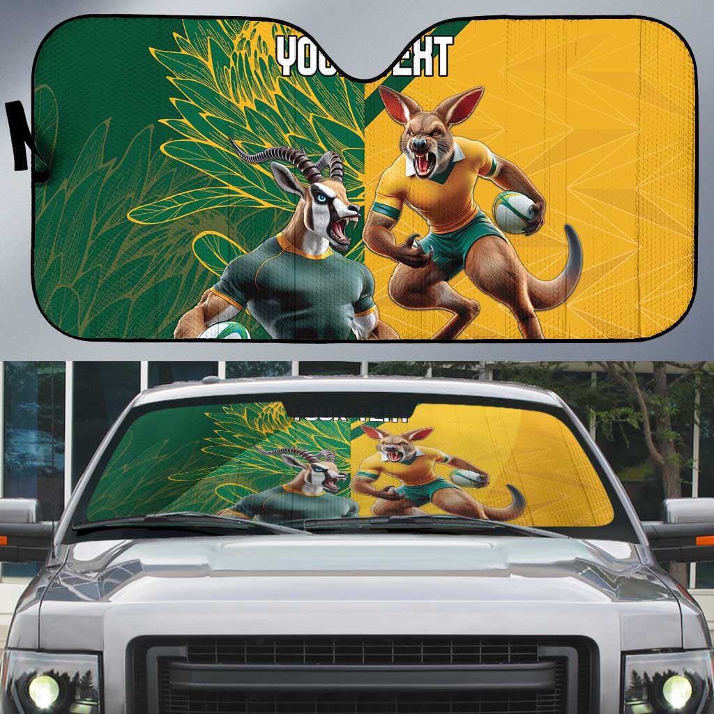 South Africa Australia Rugby Champion Personalized Auto Sun Shade ...
