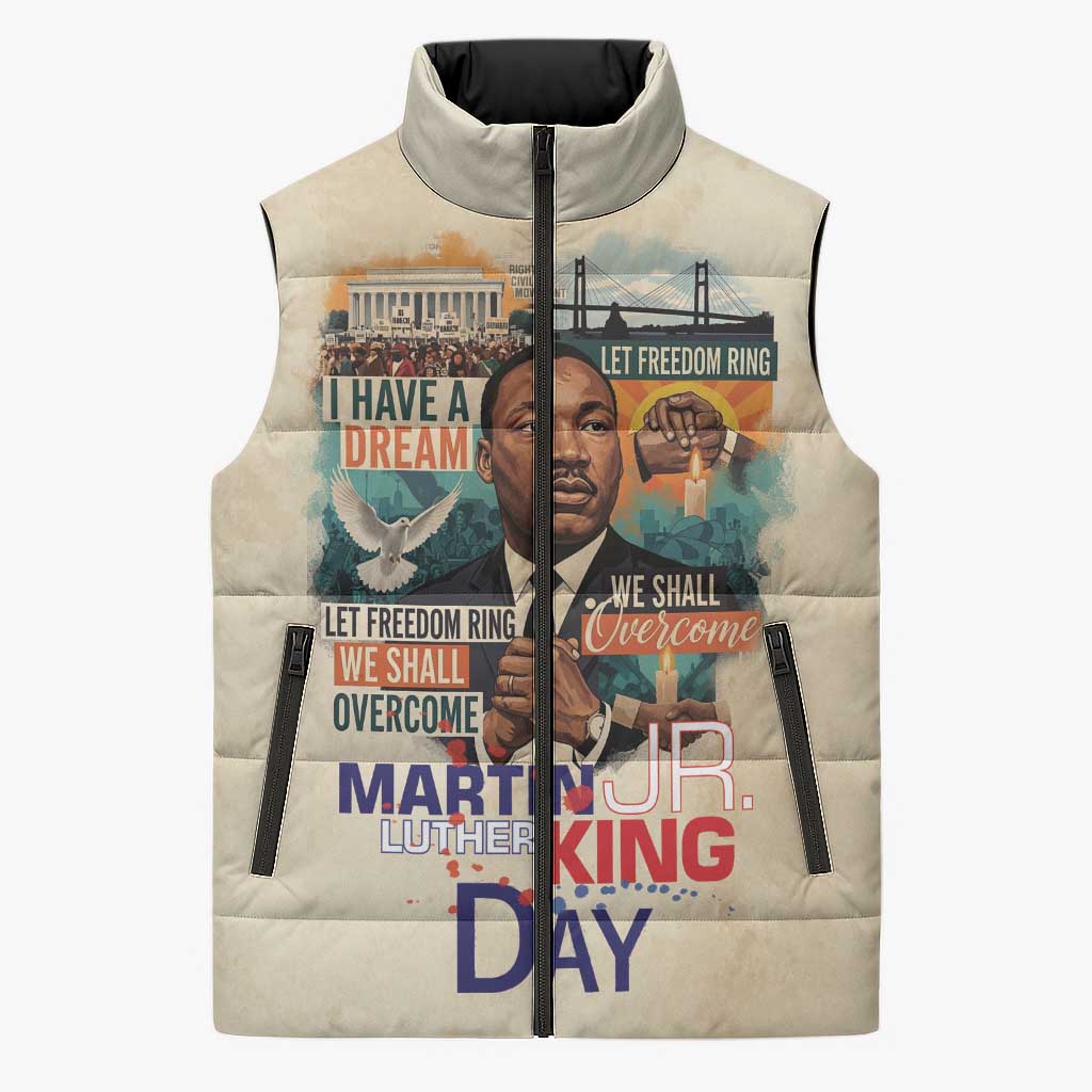 Martin Luther King MLK Sleeveless Puffer Jacket I Have a Dream Vintage ...