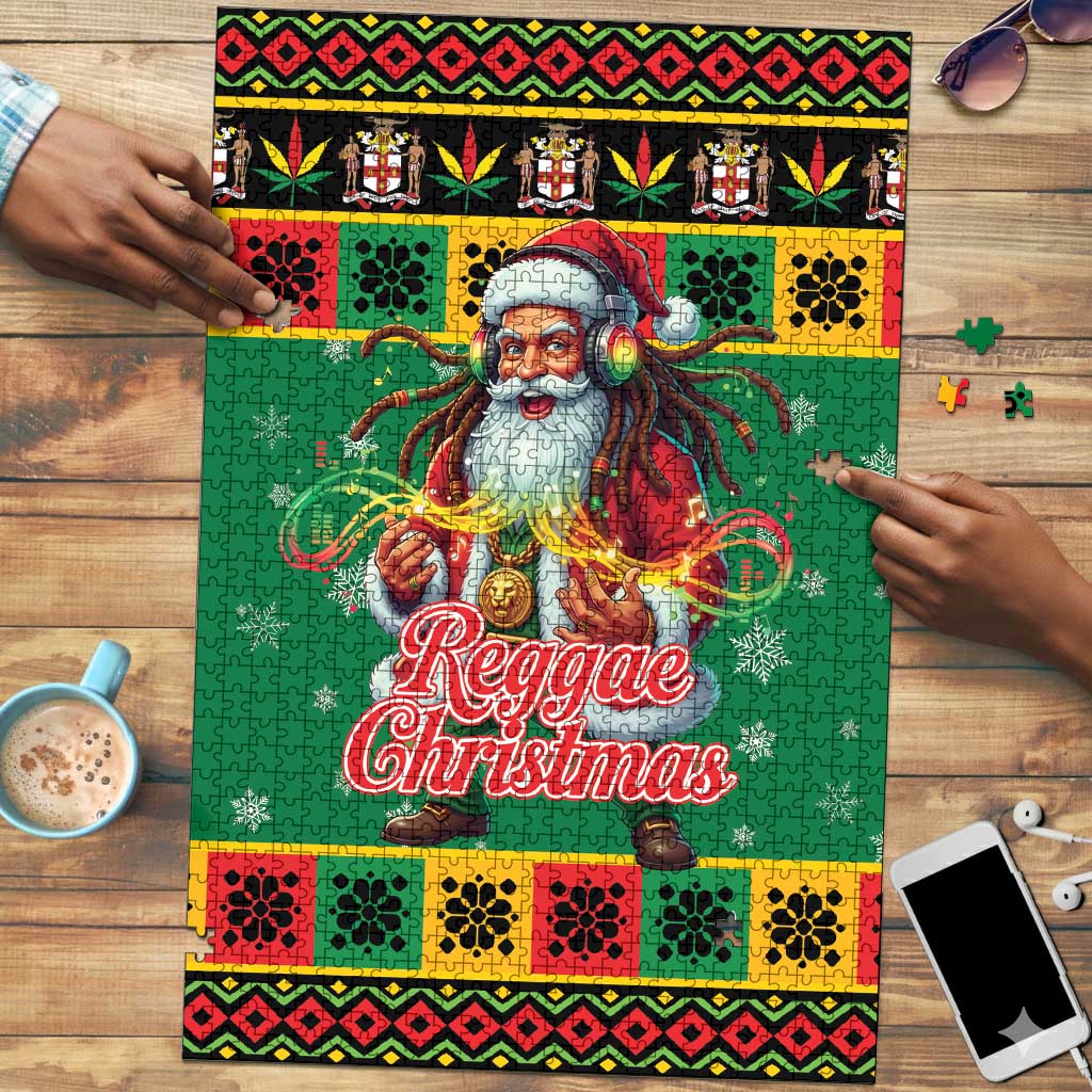 Afro-Jamaicans Christmas Puzzle Reggae Santa with Dreadlocks Design by ...