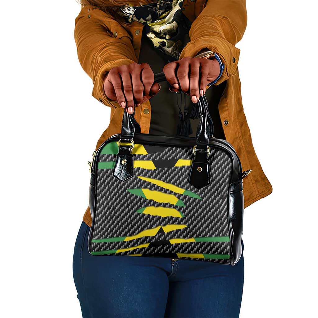 Black Jamaicans Jamaica Beast Shoulder Handbag Ripped Flag Graphic by ...