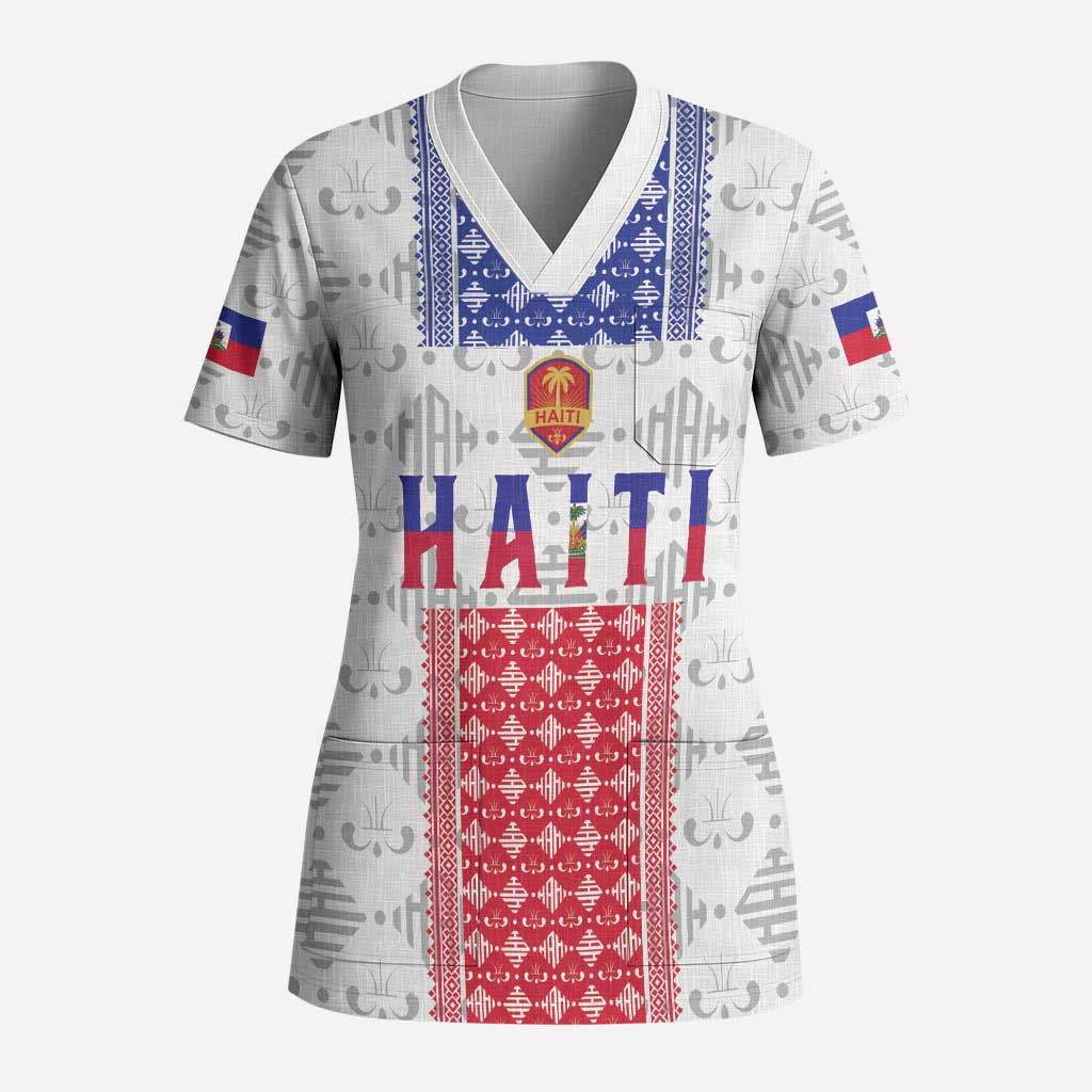 Custom Afro-Haitians Football Scrub Top National Flag Design by African ...