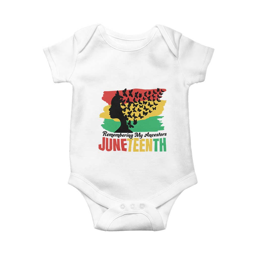 Juneteenth 1865 Baby Onesie Remembering My Ancestors by AfricanPride