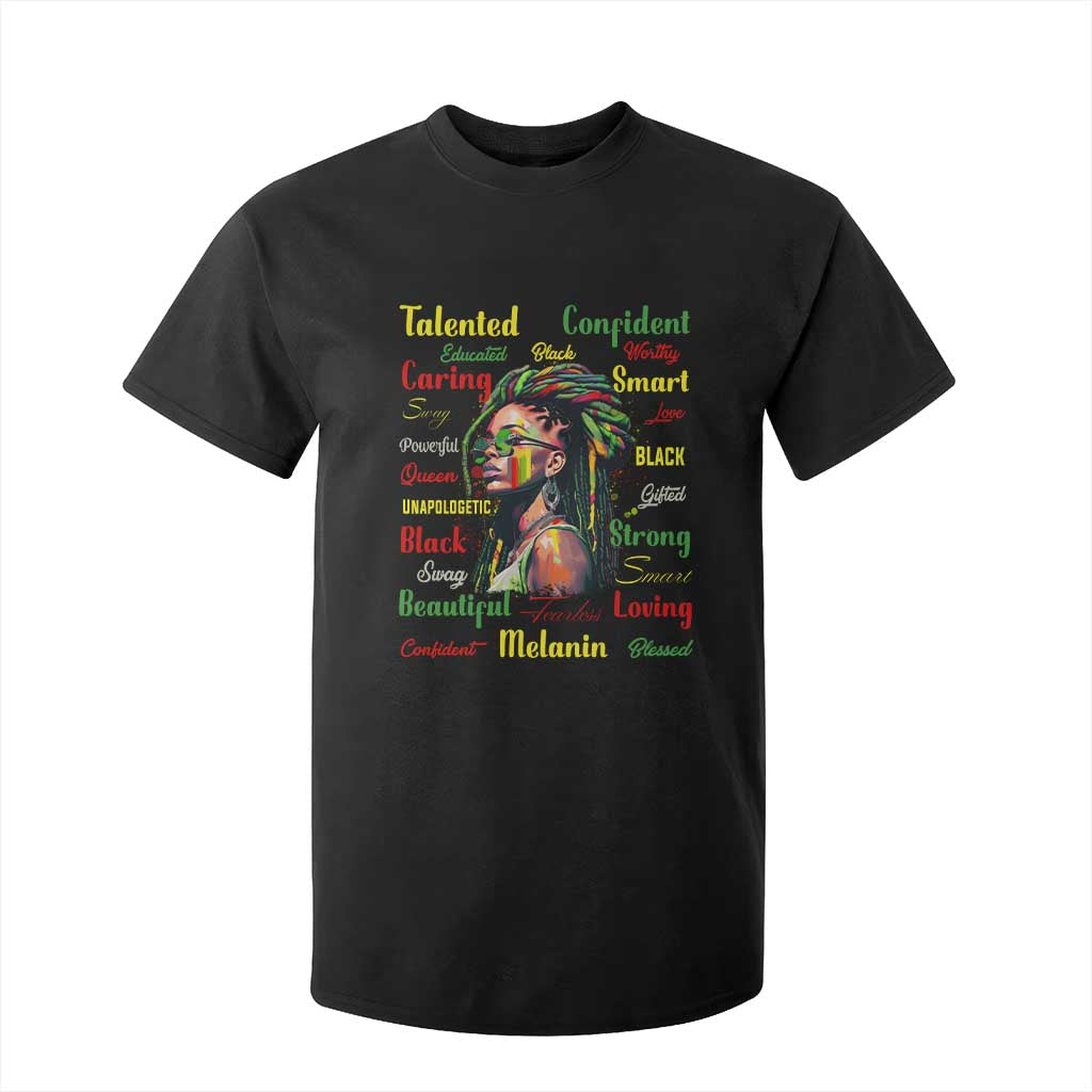 Melanin Locs Girl T Shirt For Kid Dreadlock Black Pride African ...