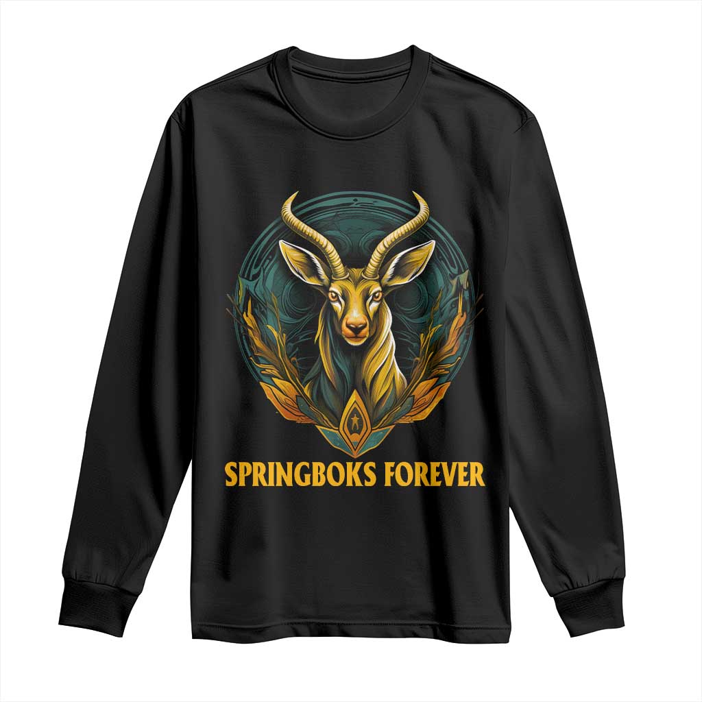 South Africa Rugby Springboks Long Sleeve Shirt Forever Stronger ...
