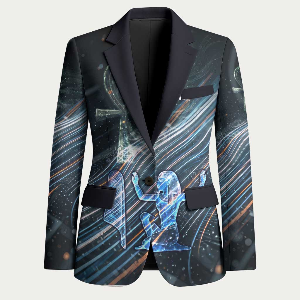 Shu Air Void Egyptian Blazer with Storm God and Ankh Ancient Mythology ...